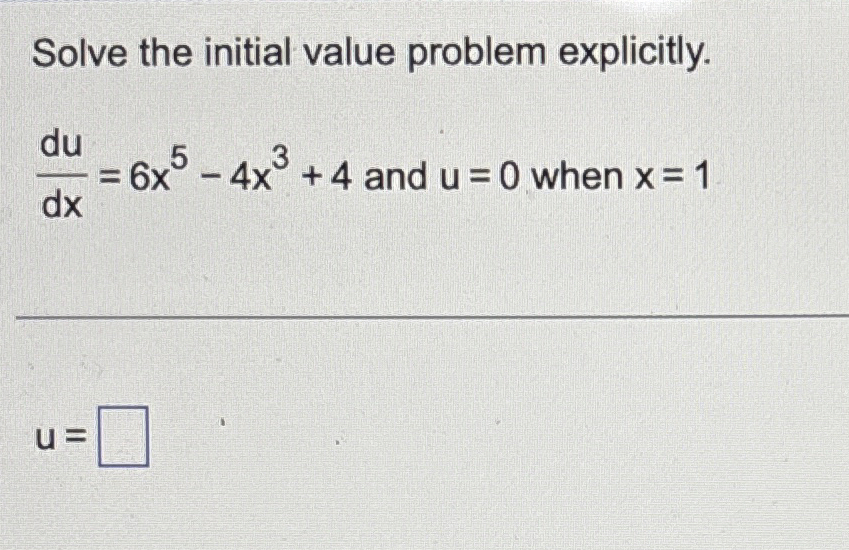 Solved Solve the initial value problem explicitly. | Chegg.com