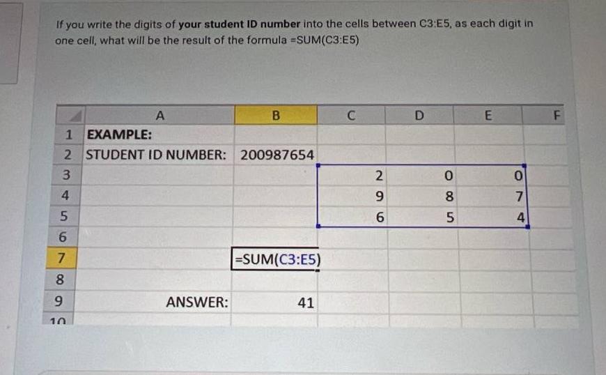 Solved If you write the digits of your student ID number | Chegg.com