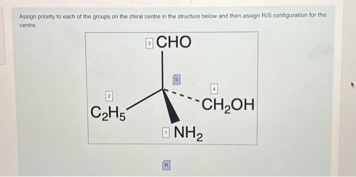 Solved Assign priority to each of the groups on the chiral | Chegg.com