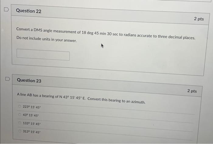 Solved Convert a DMS angle measurement of 18deg45 min30sec | Chegg.com