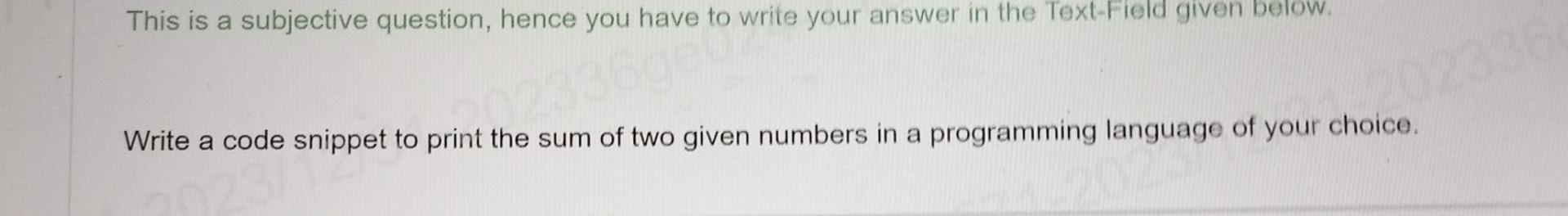 Solved This is a subjective question, hence you have to | Chegg.com