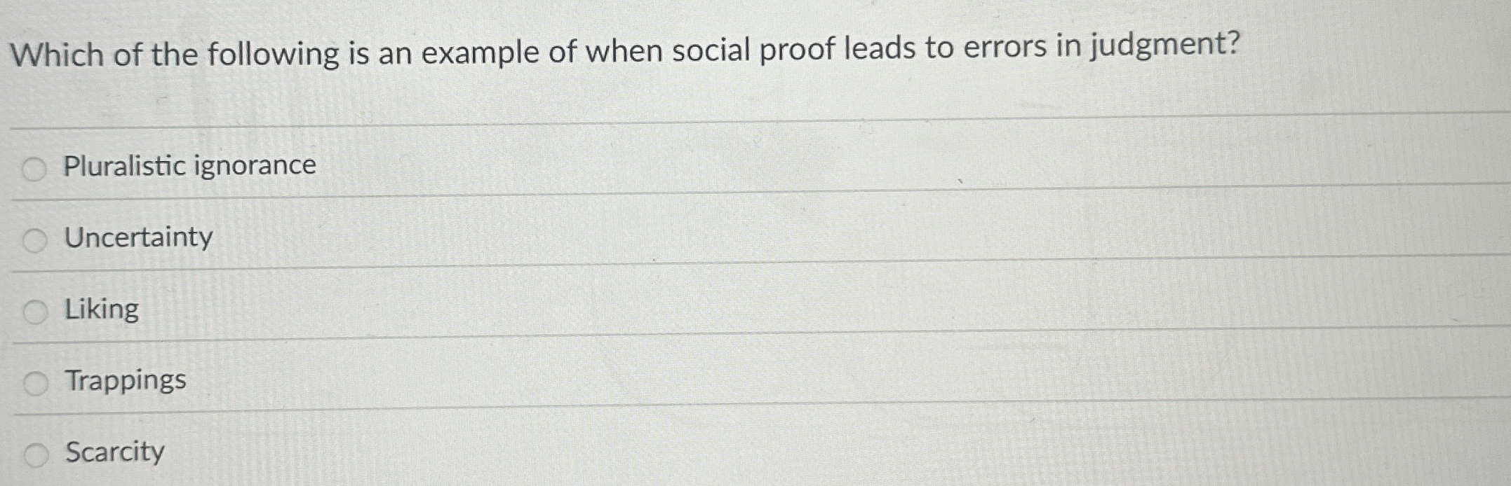 Solved Which of the following is an example of when social | Chegg.com