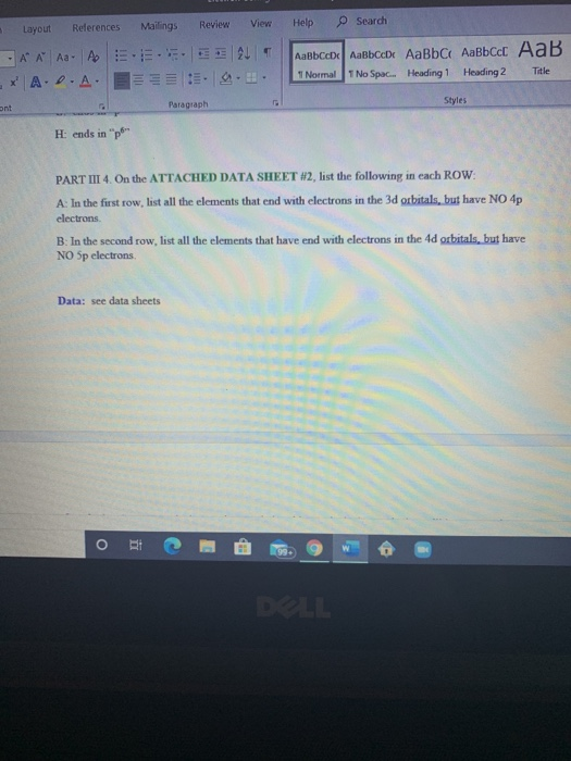 Solved Help Search Ayout References Mailings Review View Ă
