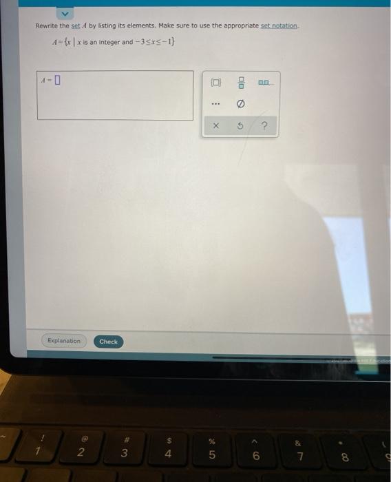 Solved Rewrite the set by listing its elements. Make sure to | Chegg.com
