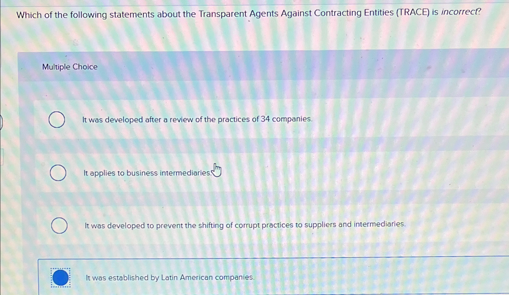 Solved Which of the following statements about the | Chegg.com
