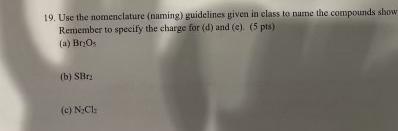 Solved 17. Prodict the charge of each cation atid each anion | Chegg.com