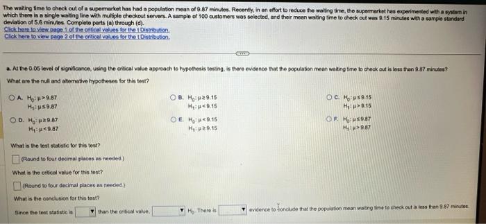 Solved which there is a single wailing line with multiple | Chegg.com