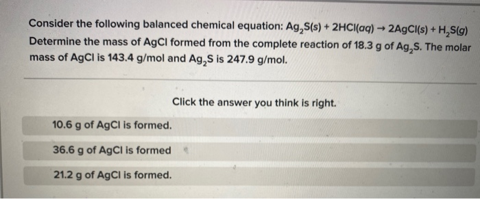 Solved Consider the following balanced chemical equation: | Chegg.com