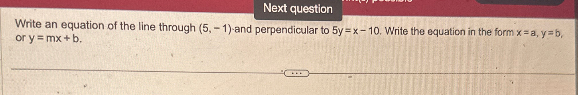 Solved Next questionWrite an equation of the line through | Chegg.com