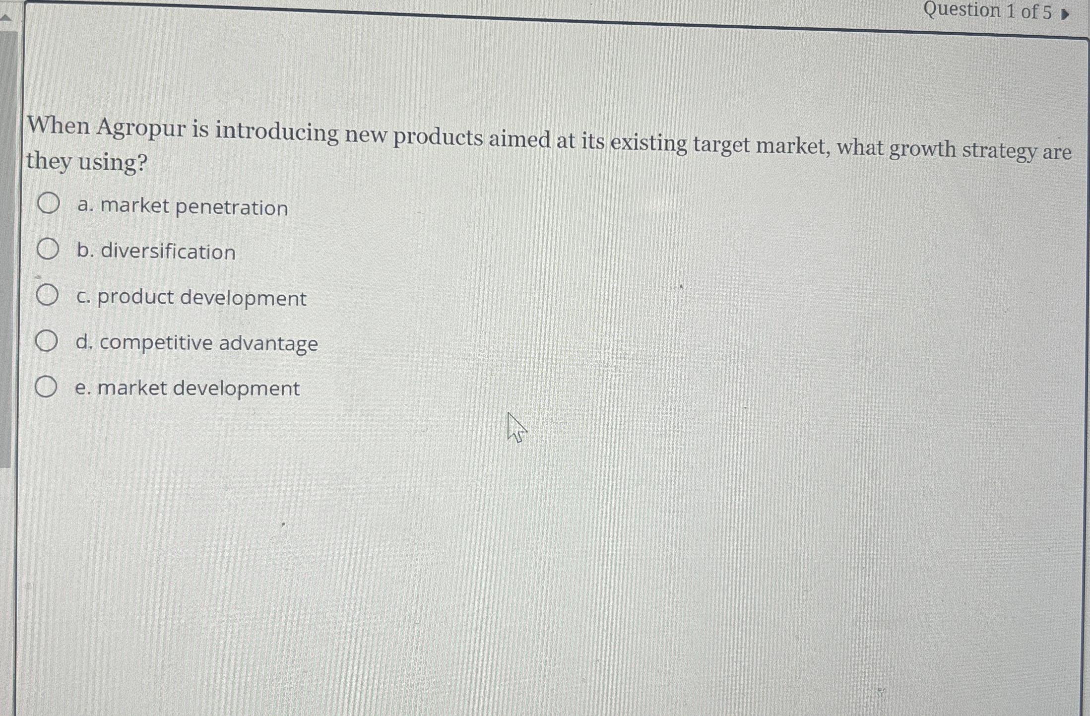 Solved Question 1 ﻿of 5When Agropur is introducing new | Chegg.com