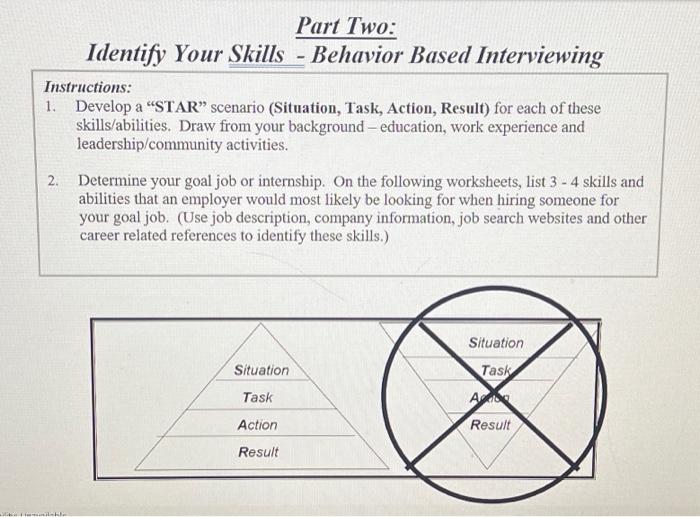 Instructions: 1. Develop a "STAR" scenario | Chegg.com
