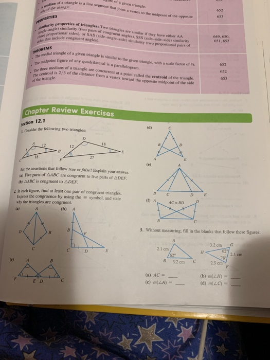 Solved ute of a given triangle triangle is a line segment | Chegg.com