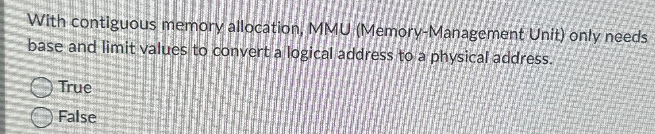Solved With contiguous memory allocation, MMU | Chegg.com Solved With contiguous memory allocation, MMU | Chegg.com