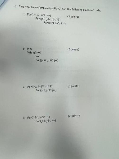 For (j=1;j | Chegg.com