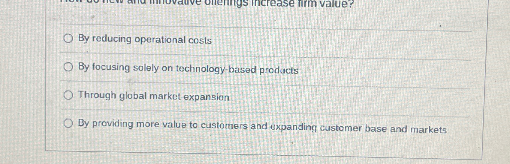 Solved By reducing operational costsBy focusing solely on | Chegg.com