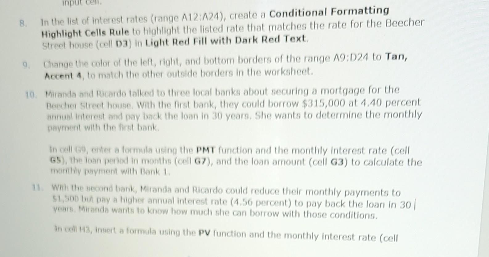Solved For Excel, I need help to do those problems and | Chegg.com