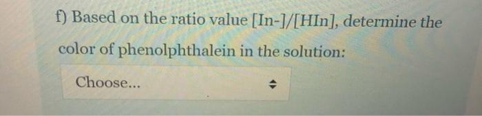 Solved [20 points) Phenolphthalein indicator exists in two | Chegg.com
