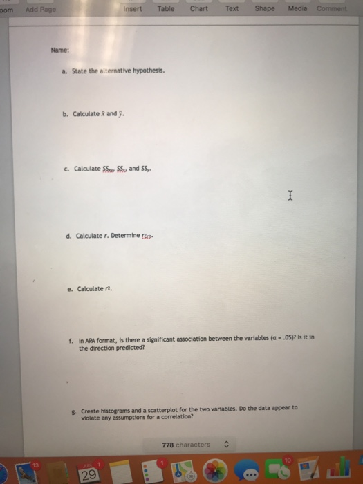 Solved 100% T Insert Zoom Add Page . Chart Table Text Shape | Chegg.com