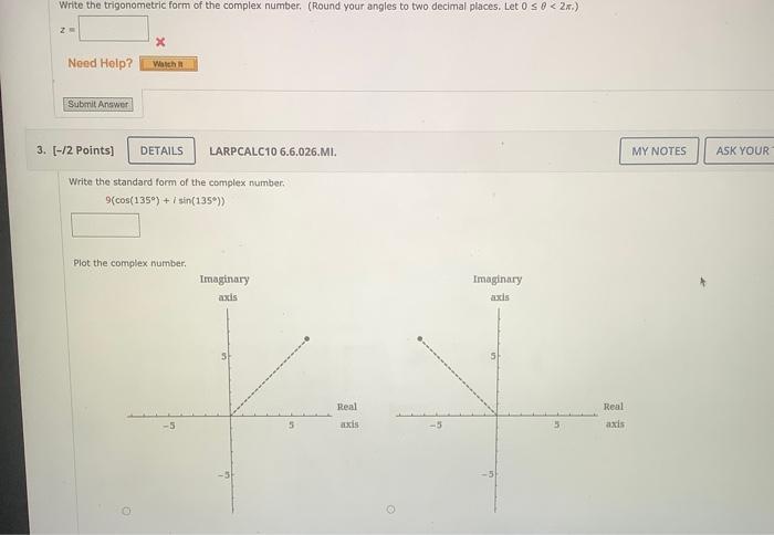 Solved Plot the complex number. 3−1Write the standard form | Chegg.com