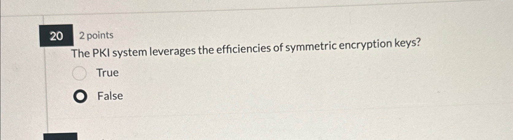 Solved 202 ﻿pointsThe PKI system leverages the efficiencies | Chegg.com