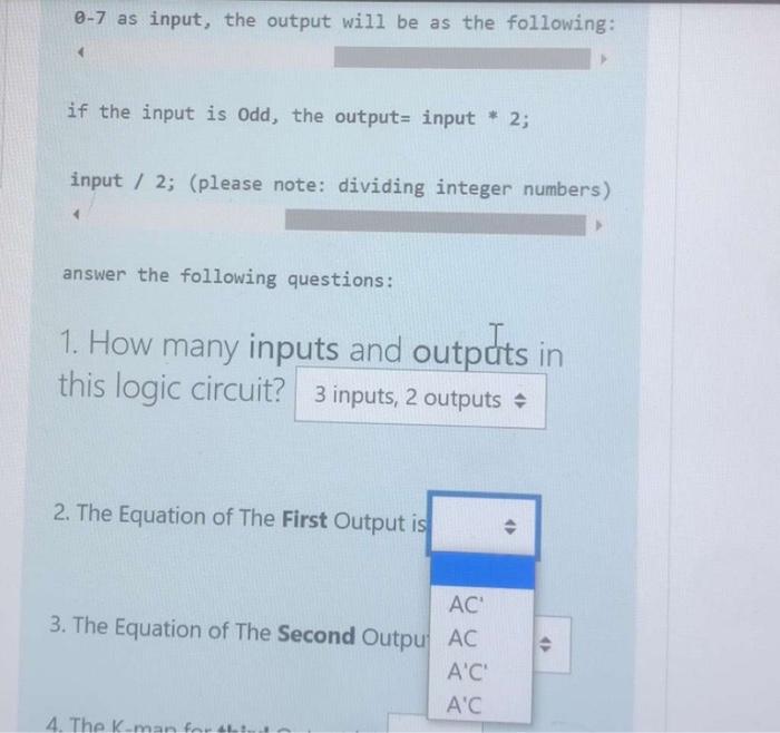 if the input is Odd, the output= input * 2 ; input / | Chegg.com
