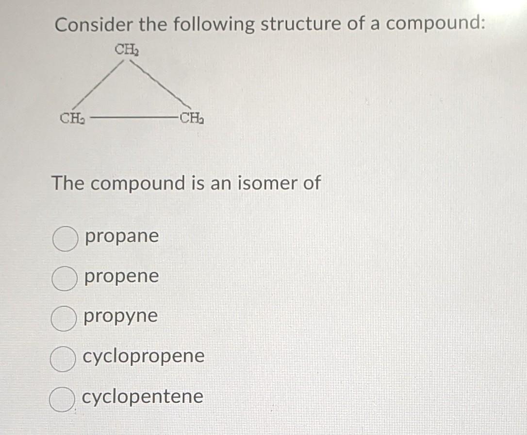 Solved Consider the following structure of a compound: The | Chegg.com
