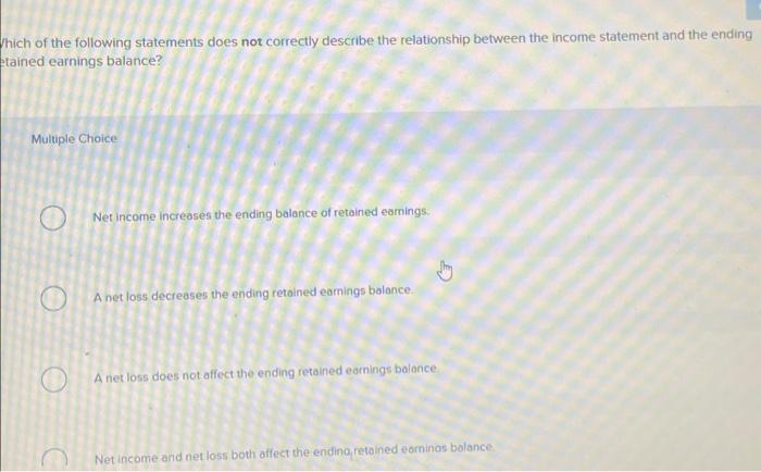 Solved Which of the following statements does not correctly | Chegg.com