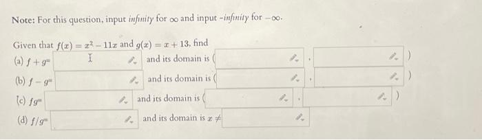 Solved Note: For this question, input infinity for and input | Chegg.com