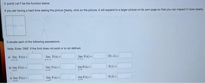 Solved (1 point) Lot F be the function below. If you are | Chegg.com
