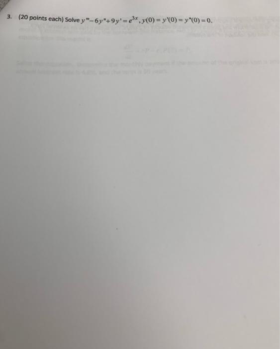Solved 3. (20 points each) Solve | Chegg.com Solved 3. (20 points each) Solve | Chegg.com