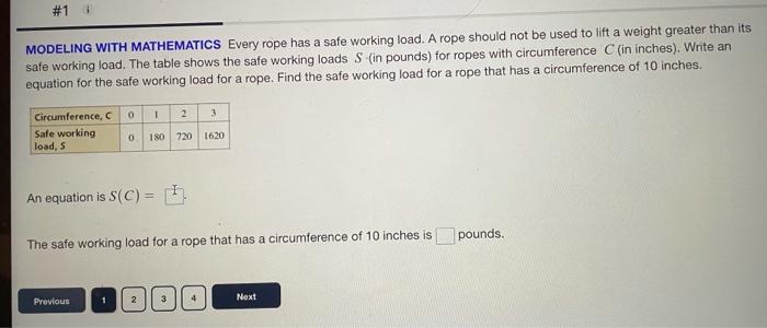 Solved #1 MODELING WITH MATHEMATICS Every rope has a safe | Chegg.com