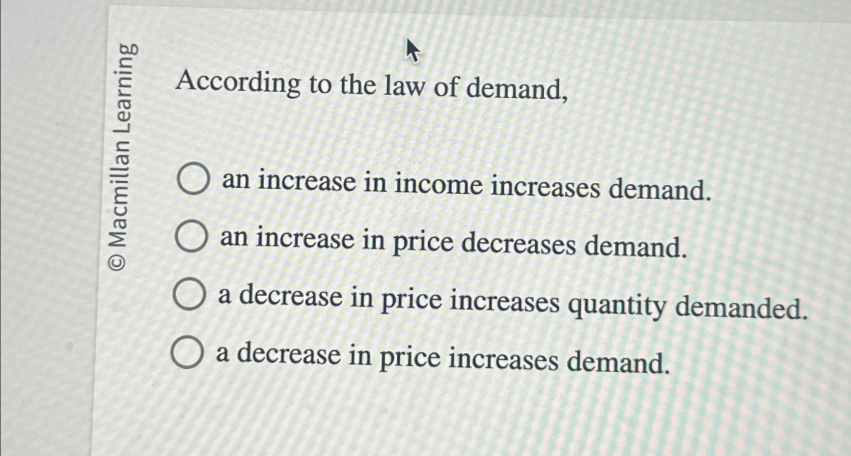 Solved an increase in income increases demand.an increase in | Chegg.com