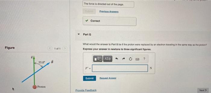 Solved What would the answor to Part B be if the proton | Chegg.com