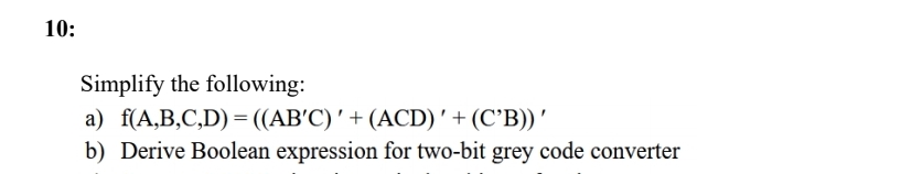 Simplify the following:a) | Chegg.com