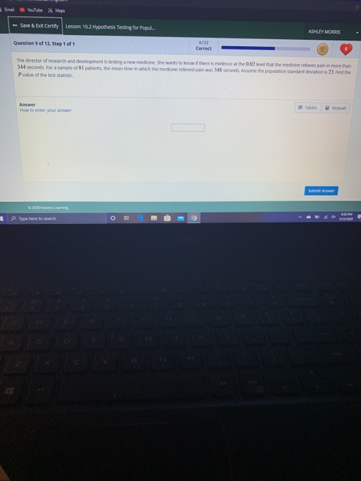 Solved Gmail a loulade A Maps - Save & Exit Certify Lesson | Chegg.com