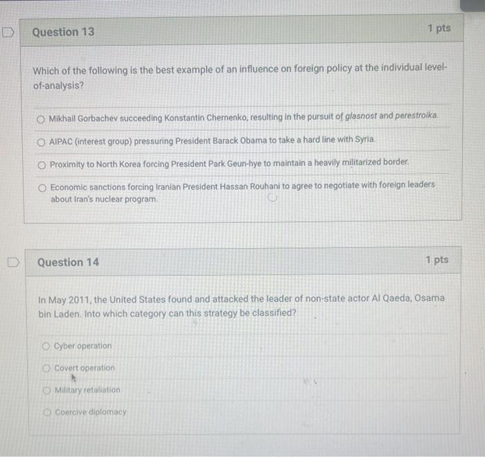 Solved Question 11 1 pts Which of the following is not an | Chegg.com