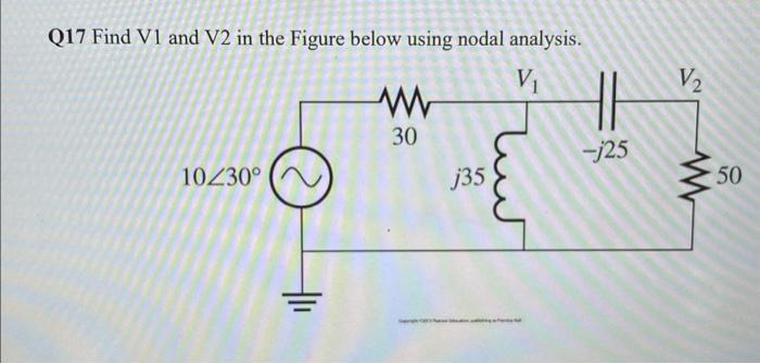 Solved Find V1 and V2 in the figure below using nidal | Chegg.com