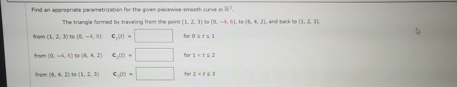 Solved Find an appropriate parametrization for the given | Chegg.com