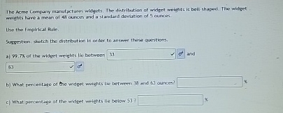Solved The Acme Company manufactures widgets. The | Chegg.com