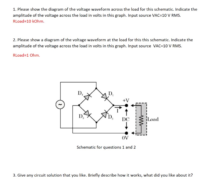 Solved Please show the diagram of the voltage waveform | Chegg.com