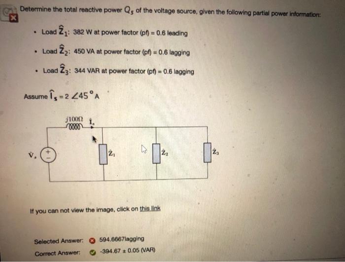 Solved Determine the total reactive power Qs of the voltage | Chegg.com