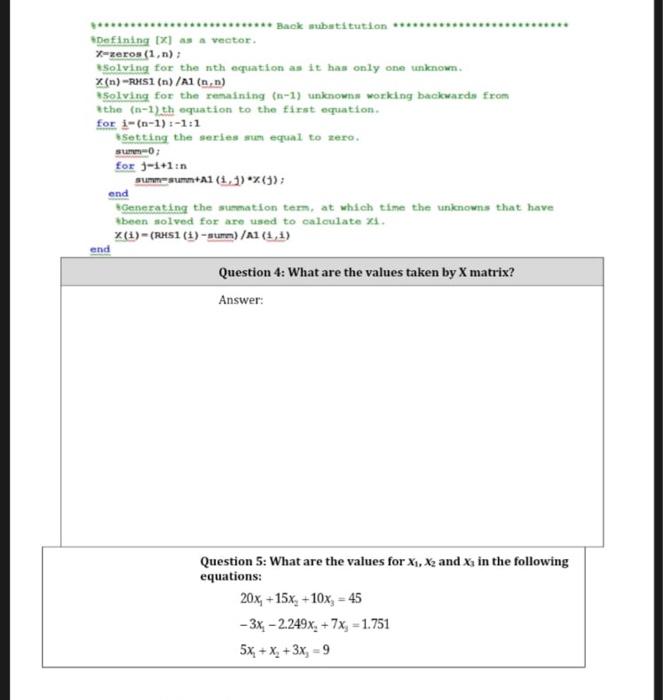 Solved Lab Exercise No. 3B Solution of Linear Equations | Chegg.com