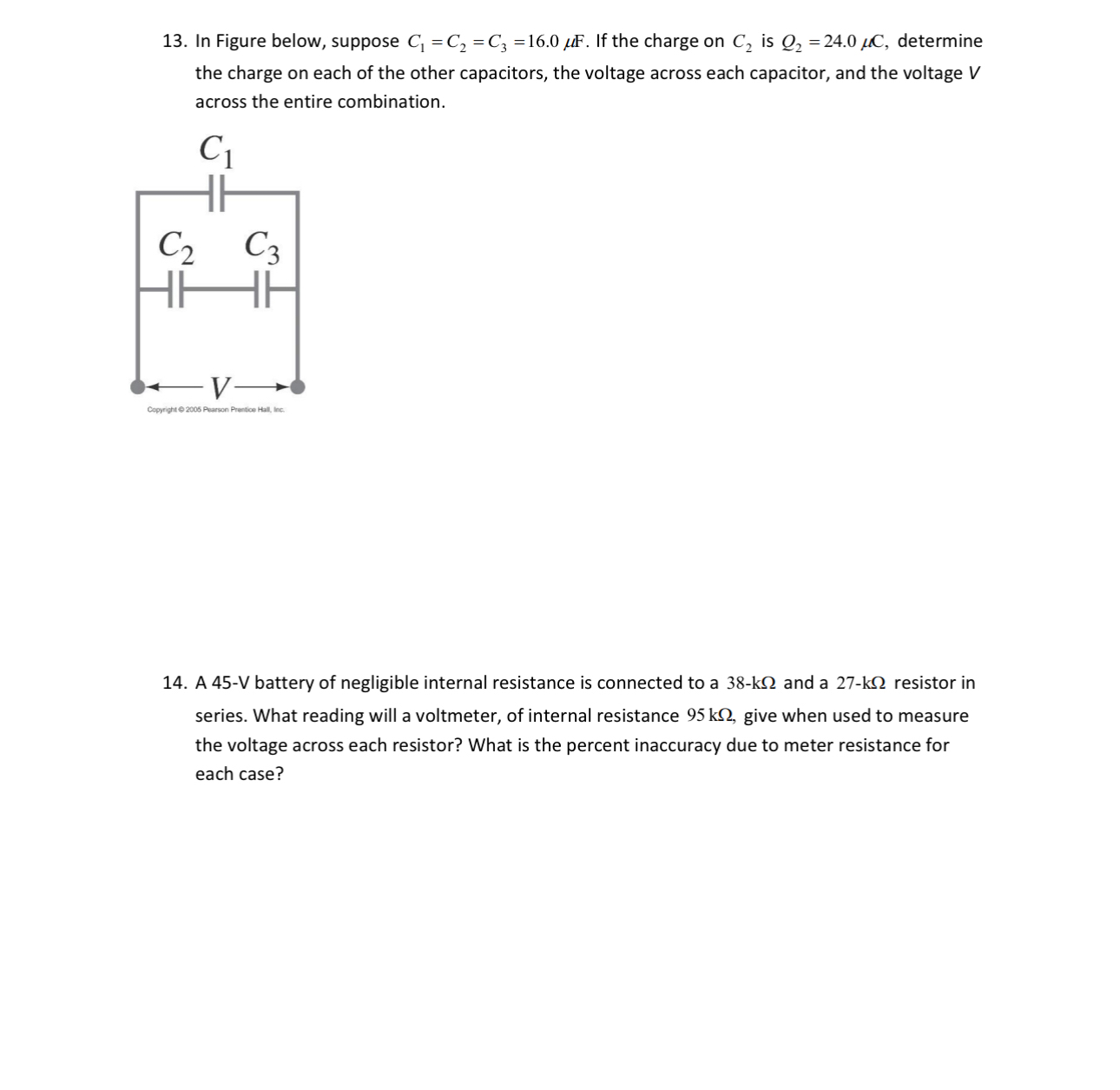 Solved In Figure below, suppose C1=C2=C3=16.0μF. ﻿If the | Chegg.com