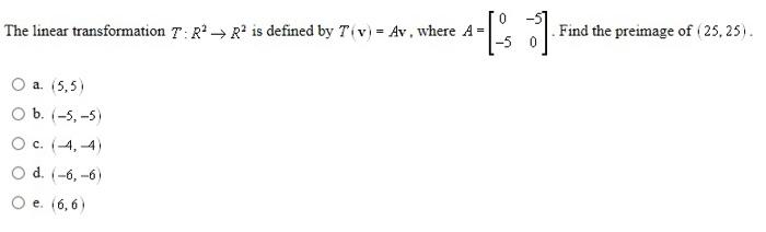 Solved The linear transformation T:R2→R2 is defined by | Chegg.com