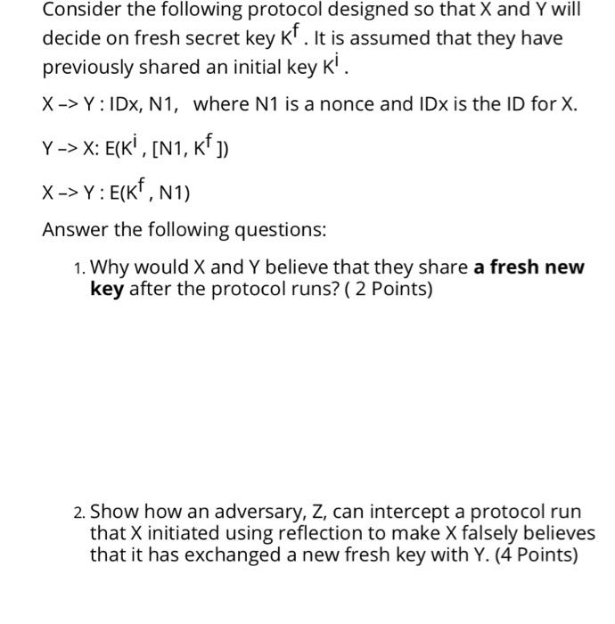 Solved Consider the following protocol designed so that X | Chegg.com