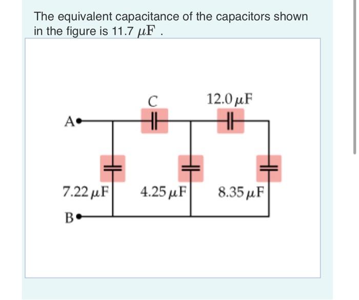 Solved The equivalent capacitance of the capacitors shown in | Chegg.com