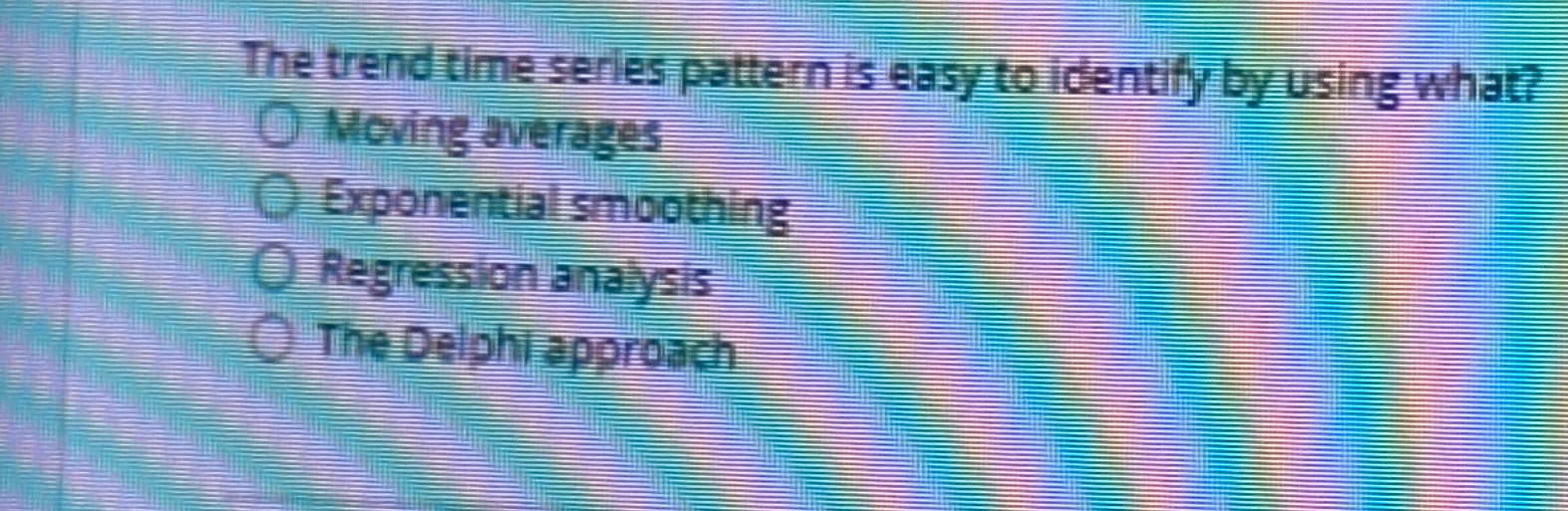 Solved The Trend Time Series Pattern Is Easy To Identify By