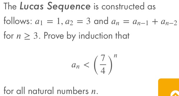 Solved The Lucas Sequence is constructed as follows: dj = 1, | Chegg.com