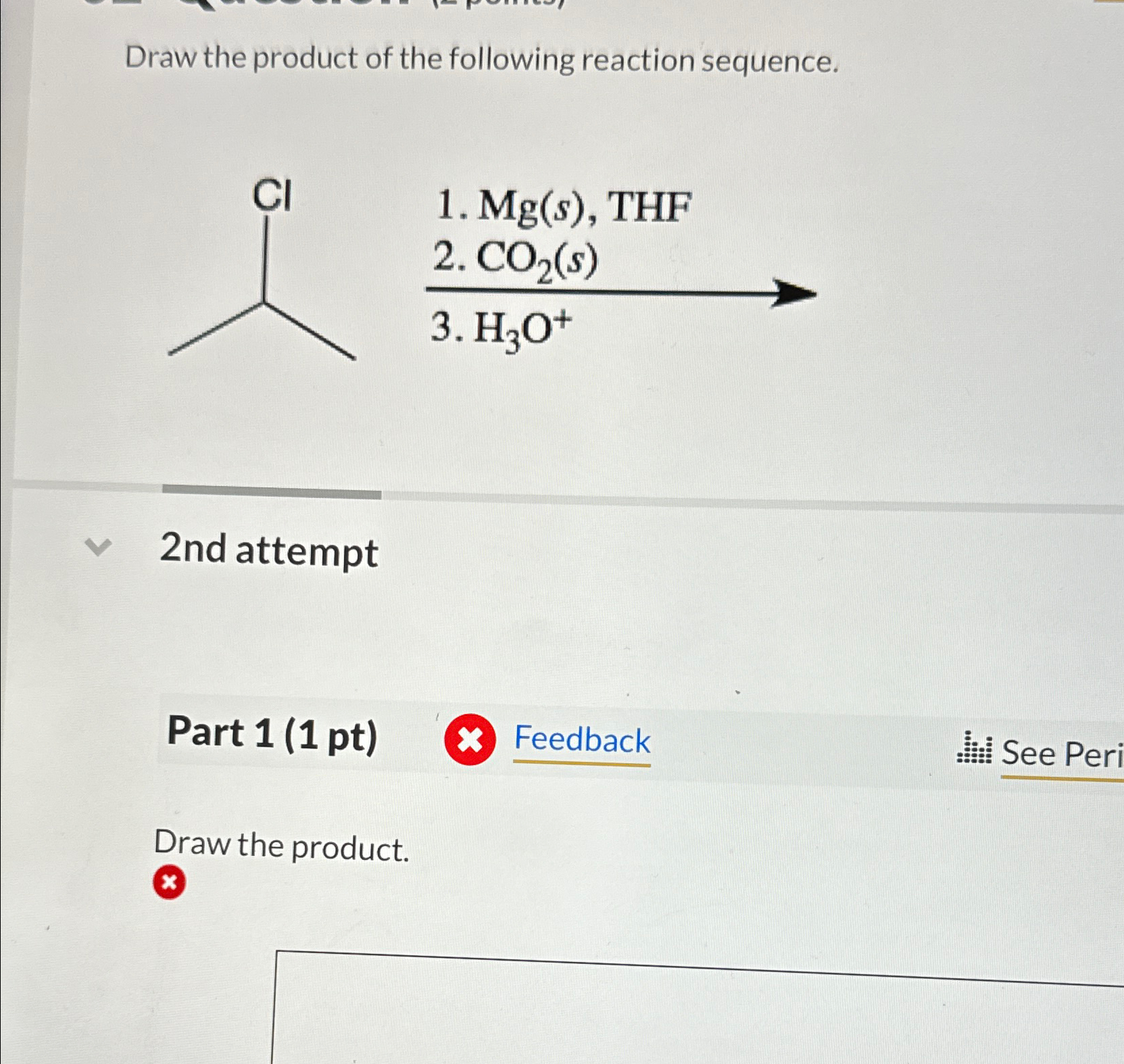 Solved Draw the product of the following reaction | Chegg.com