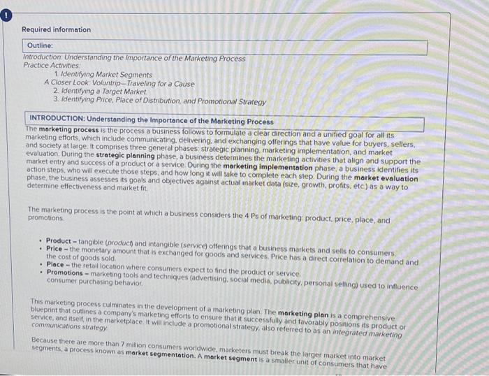 Solved Required information Skip to question | Chegg.com